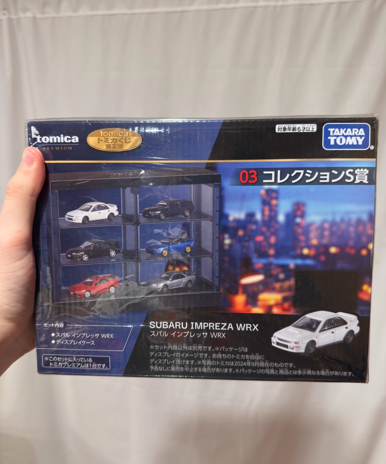 Tomica Premium Tomica Lottery Subaru Impreza WRX Display Case & Car ...